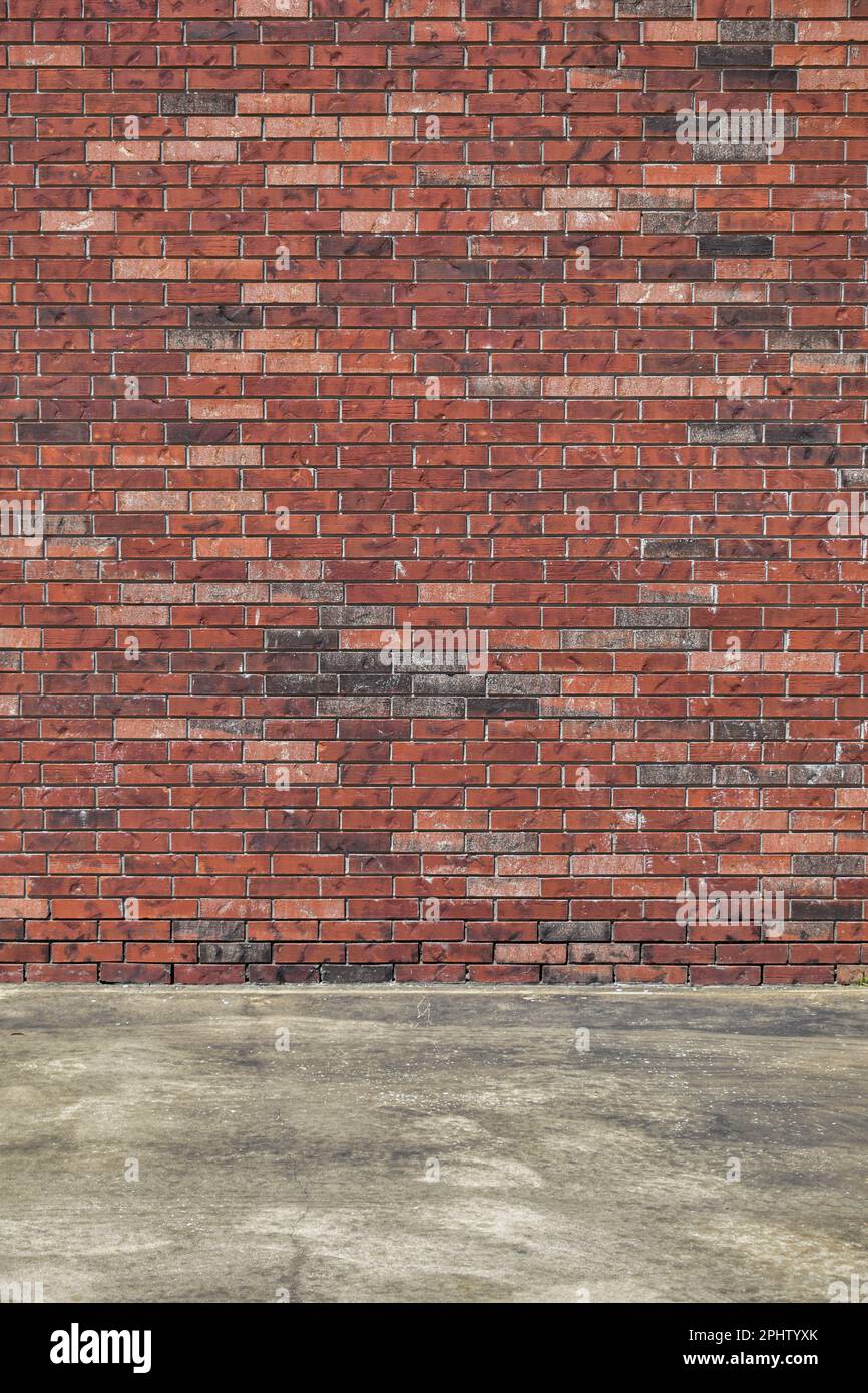 vintage aesthetic brick wall and sidewalk Stock Photo - Alamy