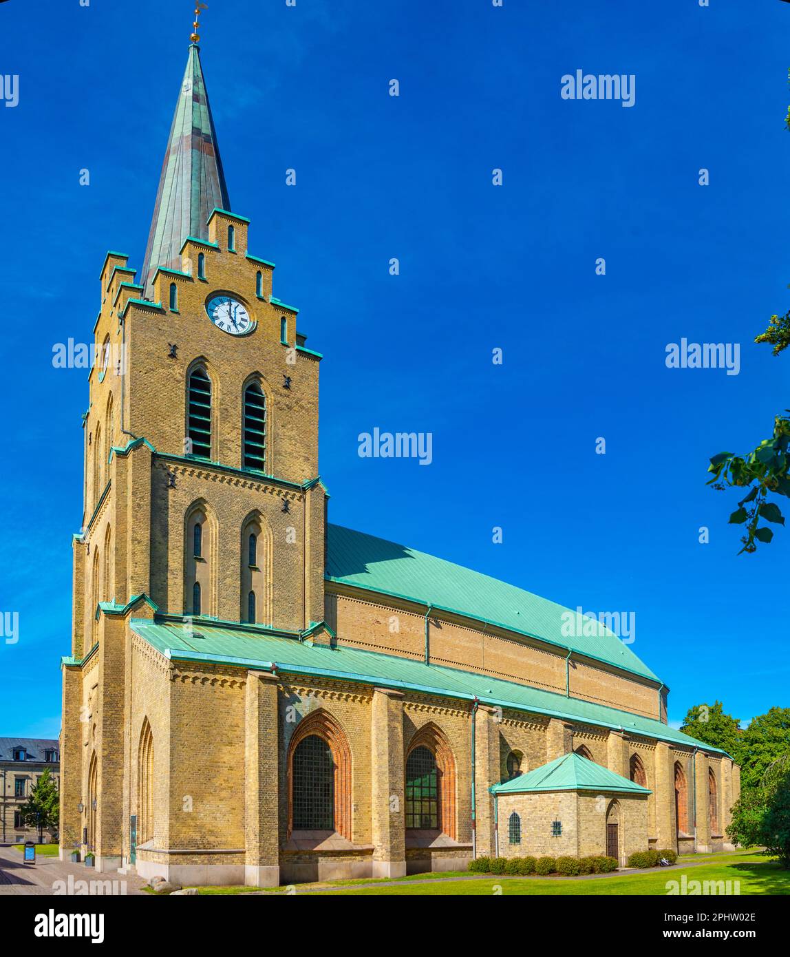 Saint Nicholas church in Swedish town Halmstad Stock Photo - Alamy