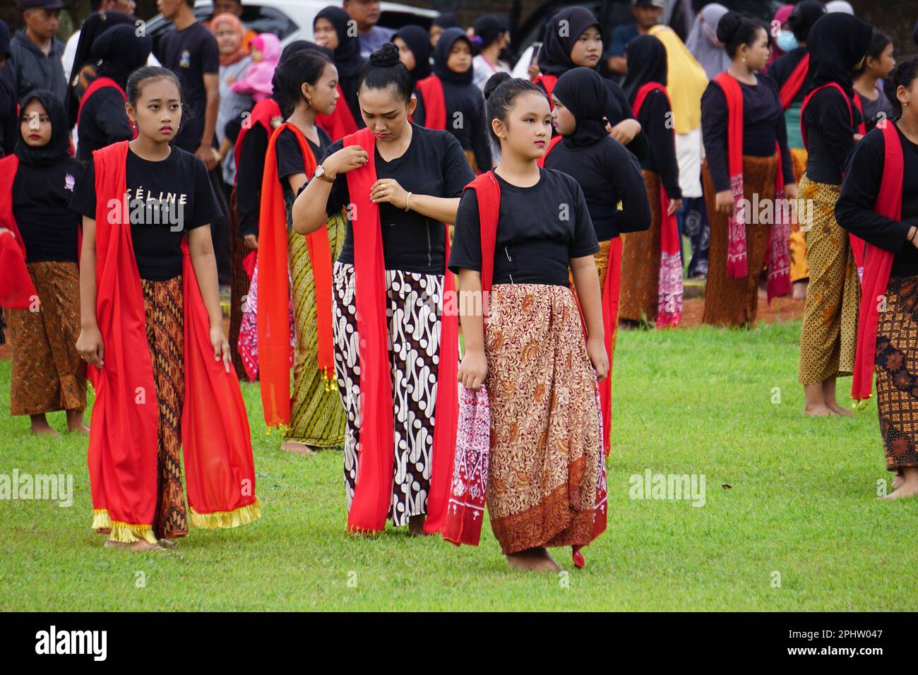 Indonesian performing gambyong dance. This dance comes from central ...