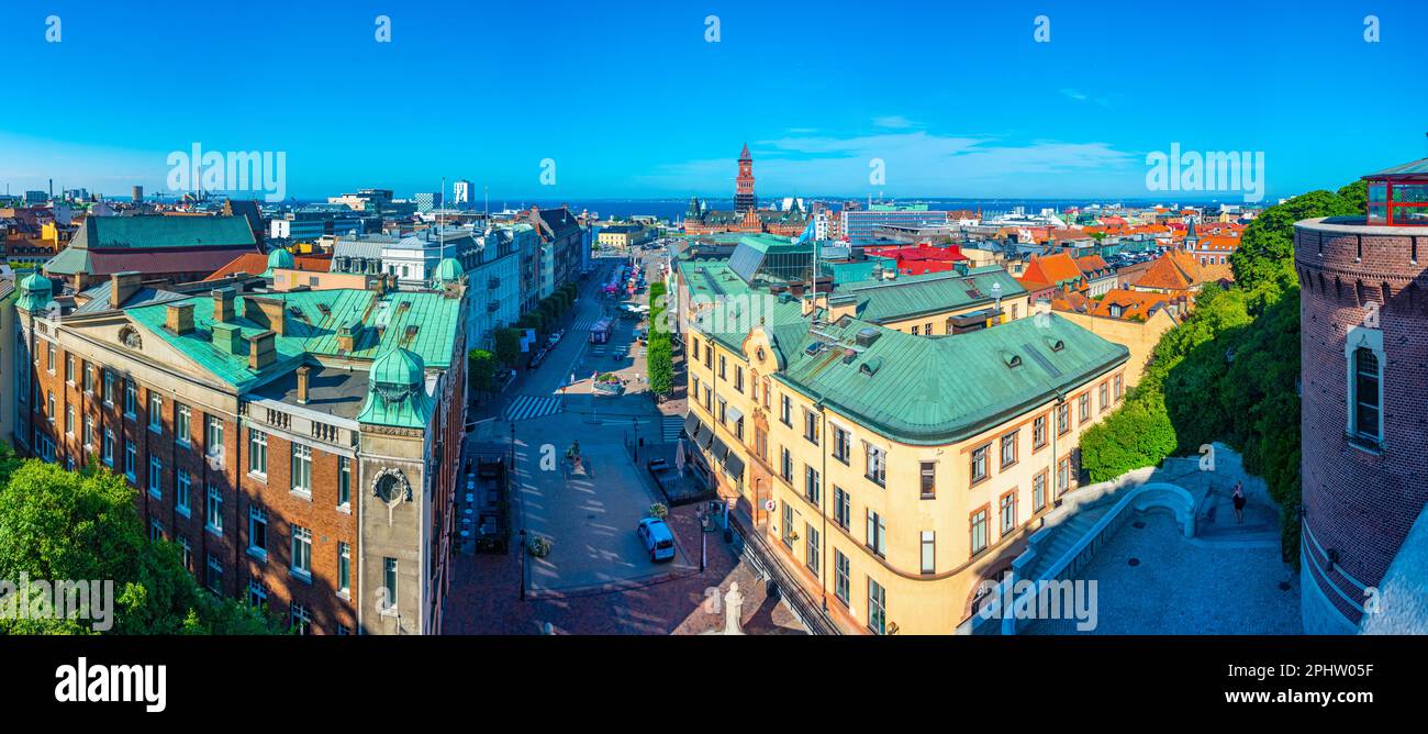 Panorama view of Swedish town Helsingborg Stock Photo - Alamy
