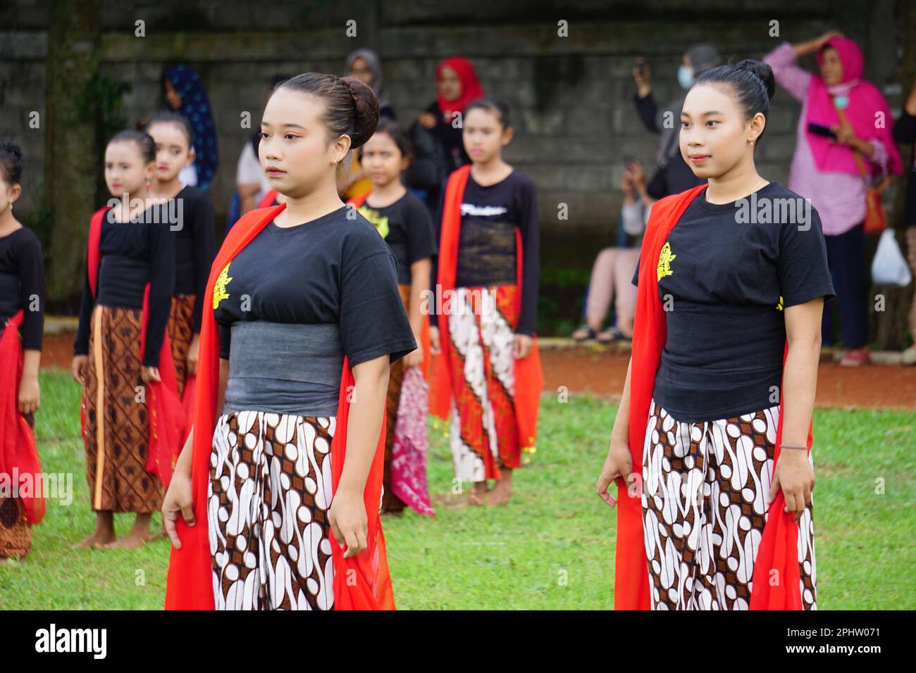 Indonesian performing gambyong dance. This dance comes from central ...