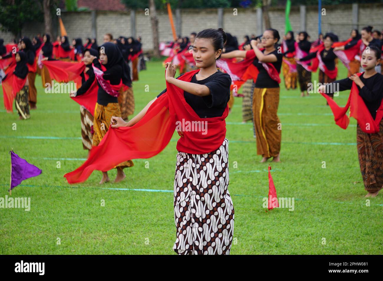 Indonesian performing gambyong dance. This dance comes from central ...