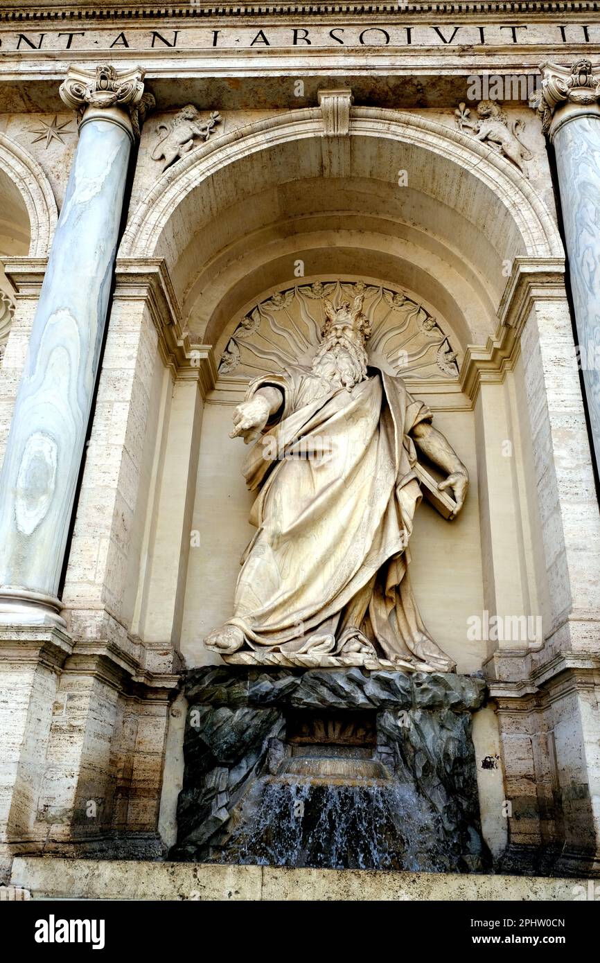 Moses Fountain opposite Santa Maria Della Vittoria in Rome Italy Stock ...