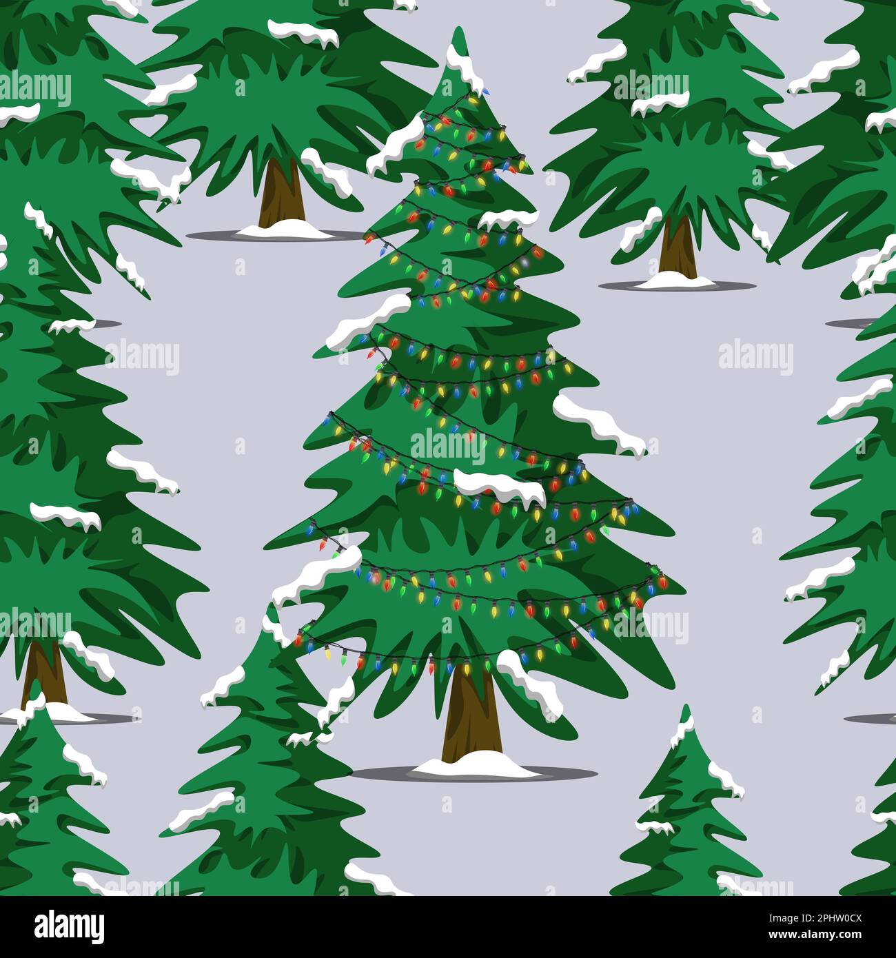 Pines snow Stock Vector Images - Alamy