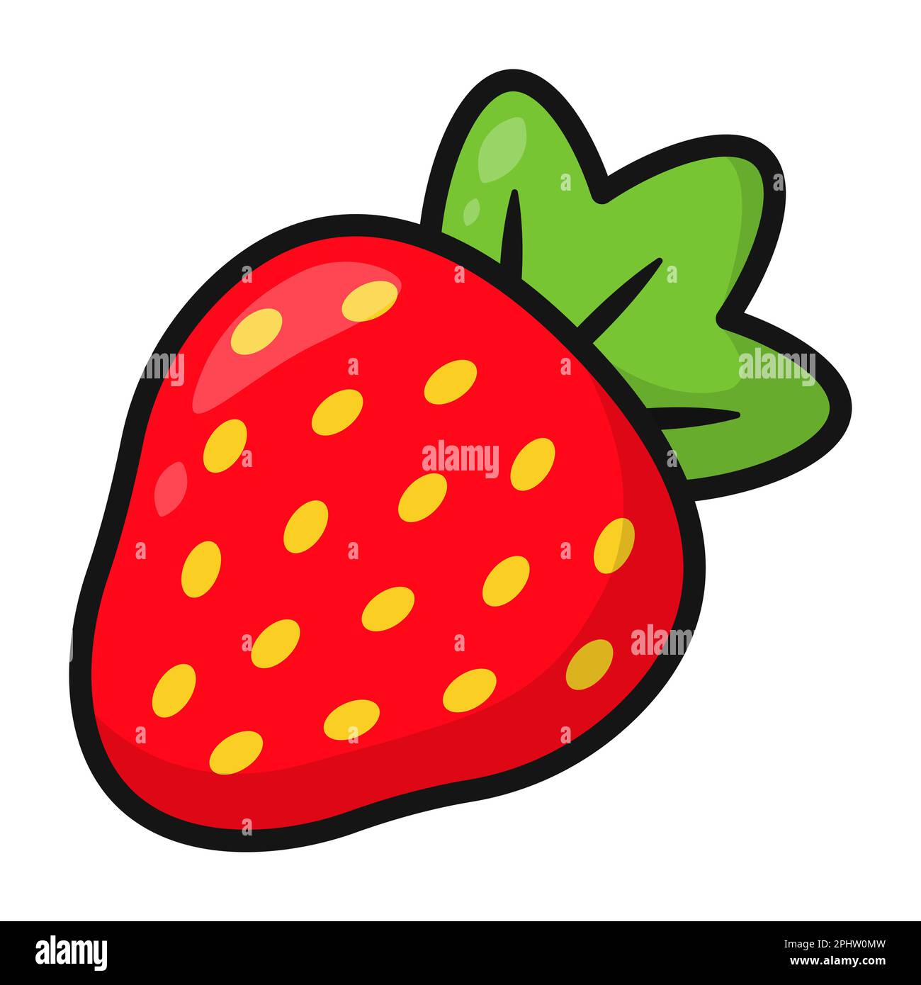 Cartoon bright strawberry. Vector illustration Stock Vector Image & Art ...