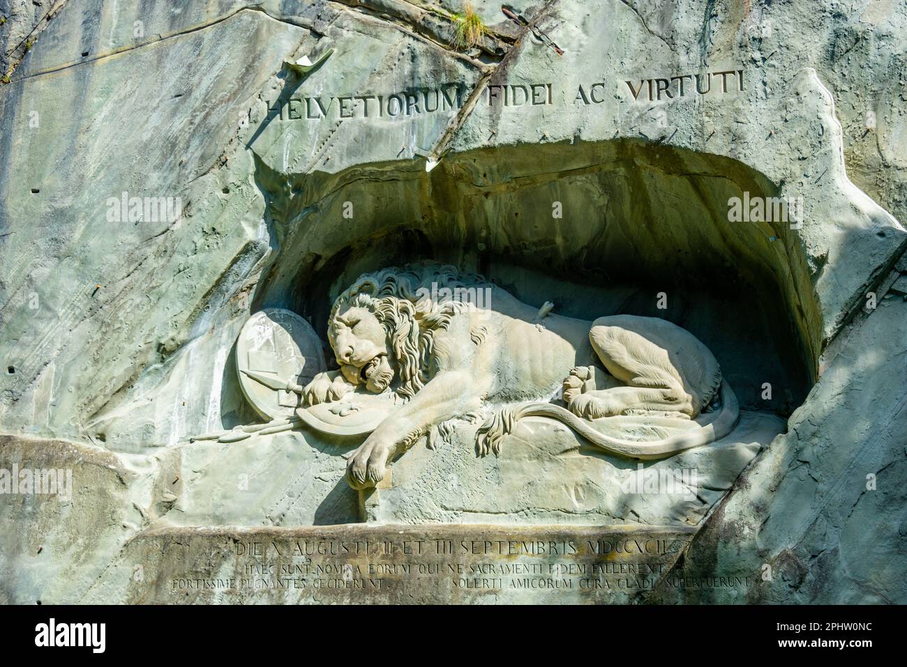 Lion Monument at Swiss town Luzern Stock Photo - Alamy