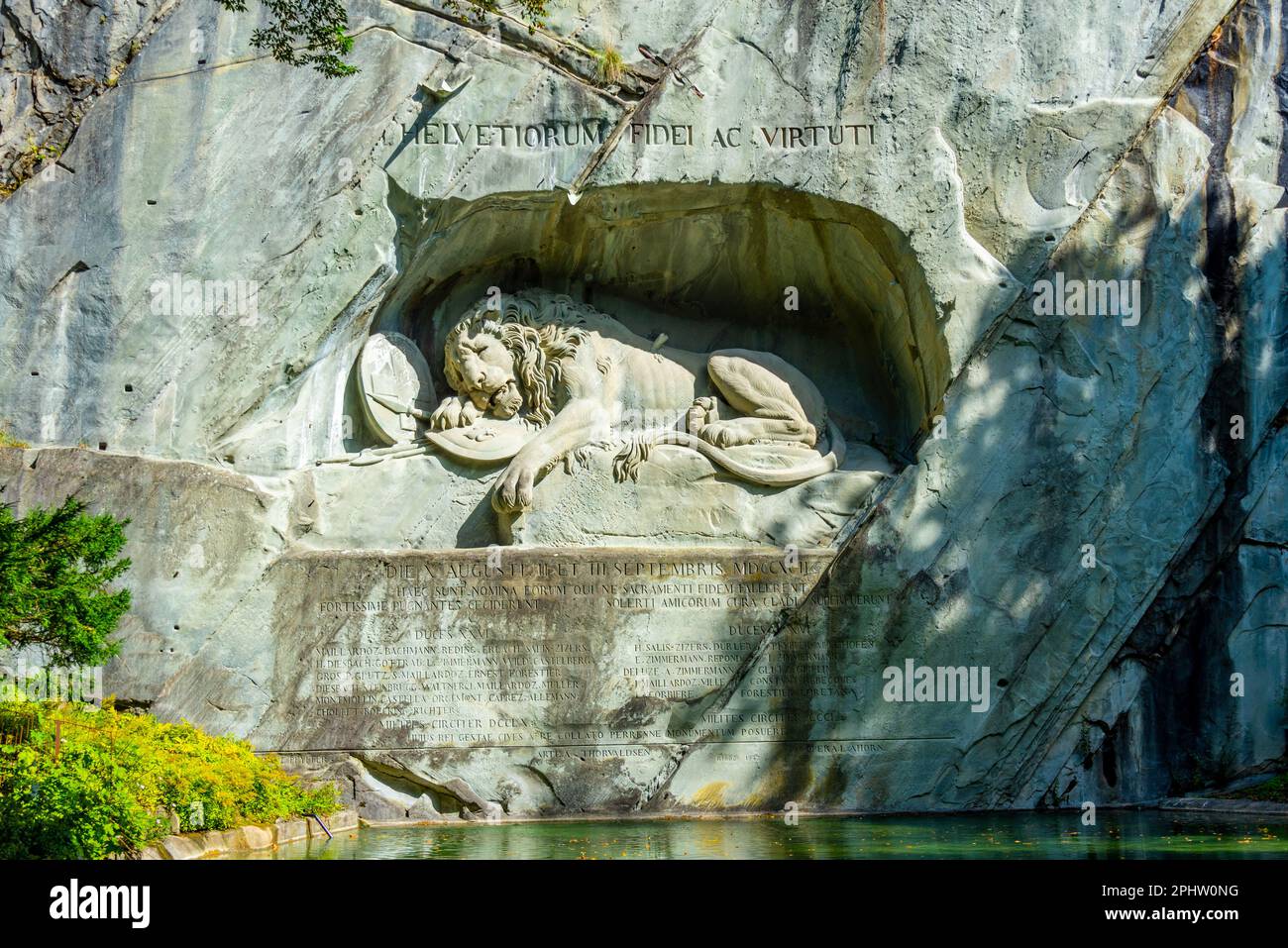 Lion Monument at Swiss town Luzern Stock Photo - Alamy