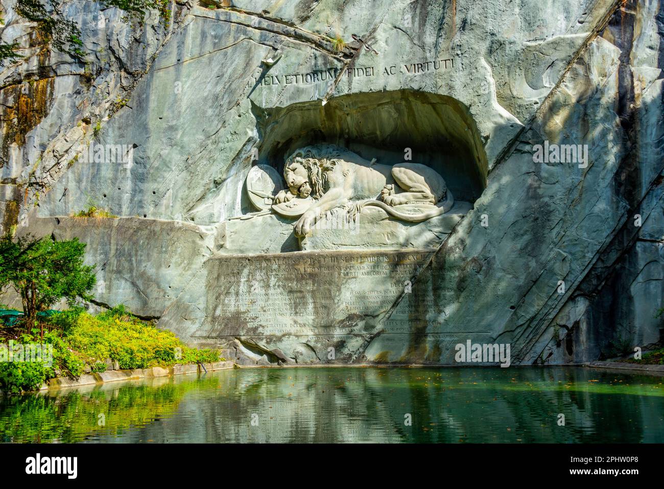 Lion Monument at Swiss town Luzern Stock Photo - Alamy