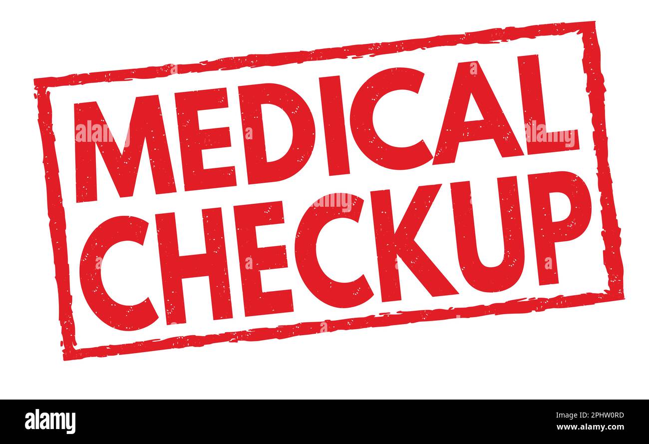Medical checkup grunge rubber stamp on white background, vector ...