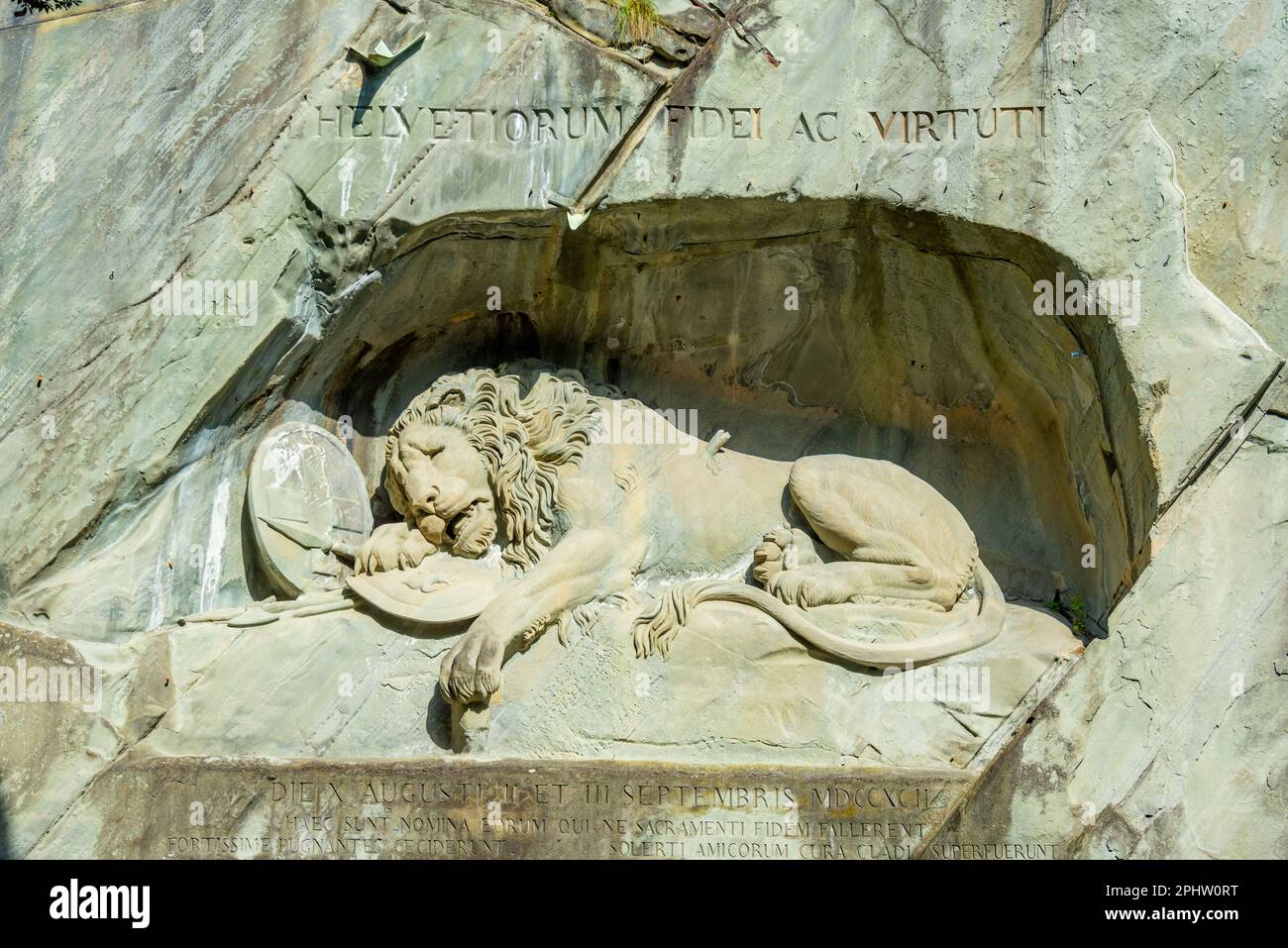 Lion Monument at Swiss town Luzern Stock Photo - Alamy
