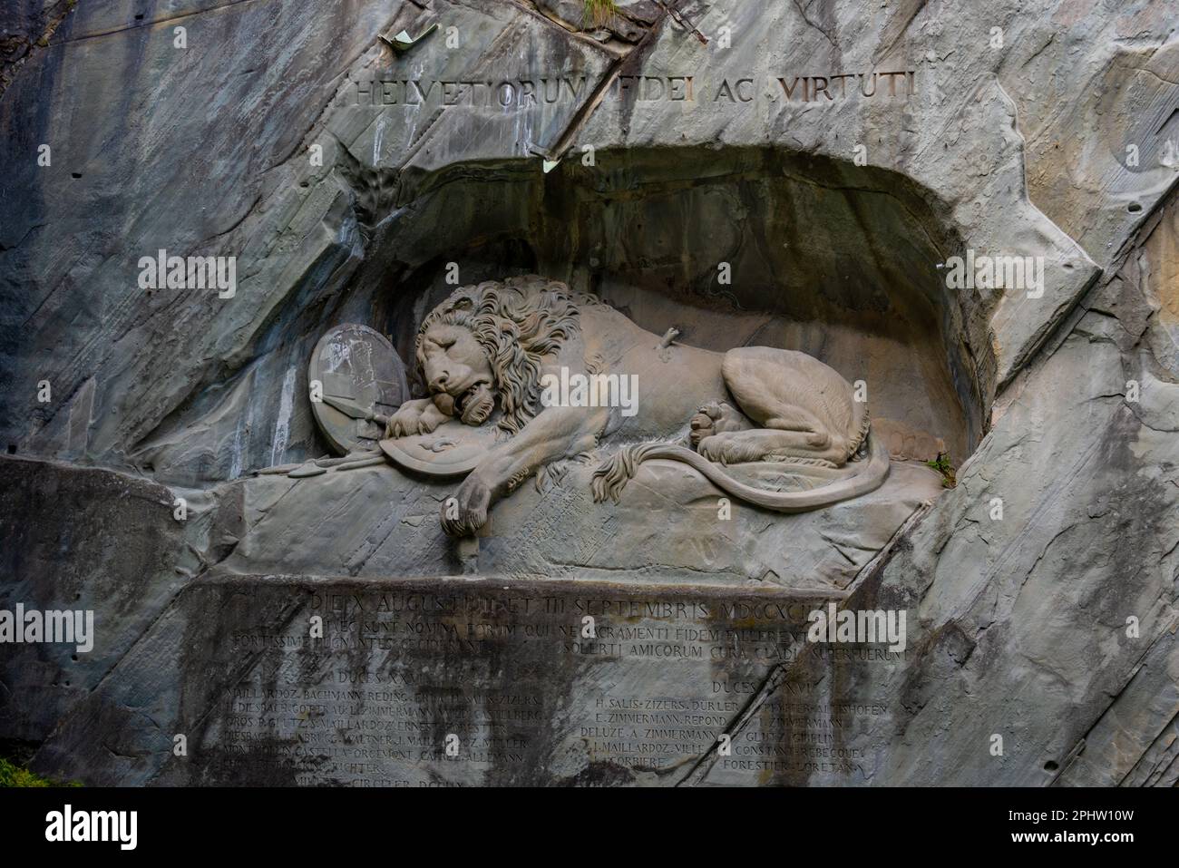 Lion Monument at Swiss town Luzern Stock Photo - Alamy
