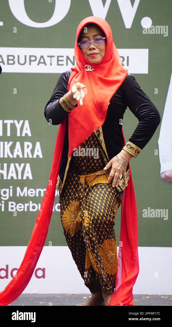 Indonesian performing gambyong dance. This dance comes from central ...