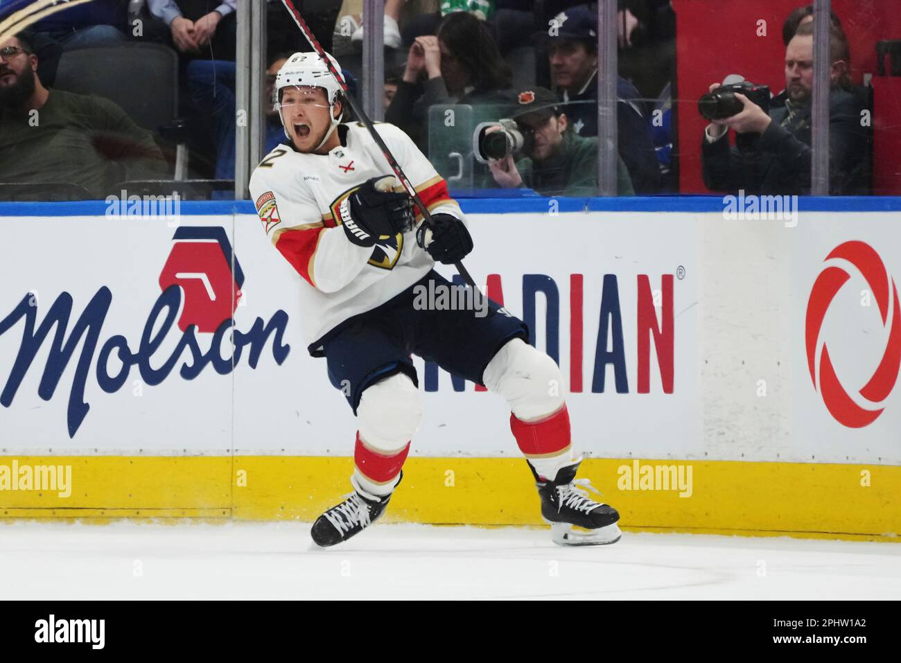 Florida Panthers defenseman Brandon Montour celebrates his overtime ...