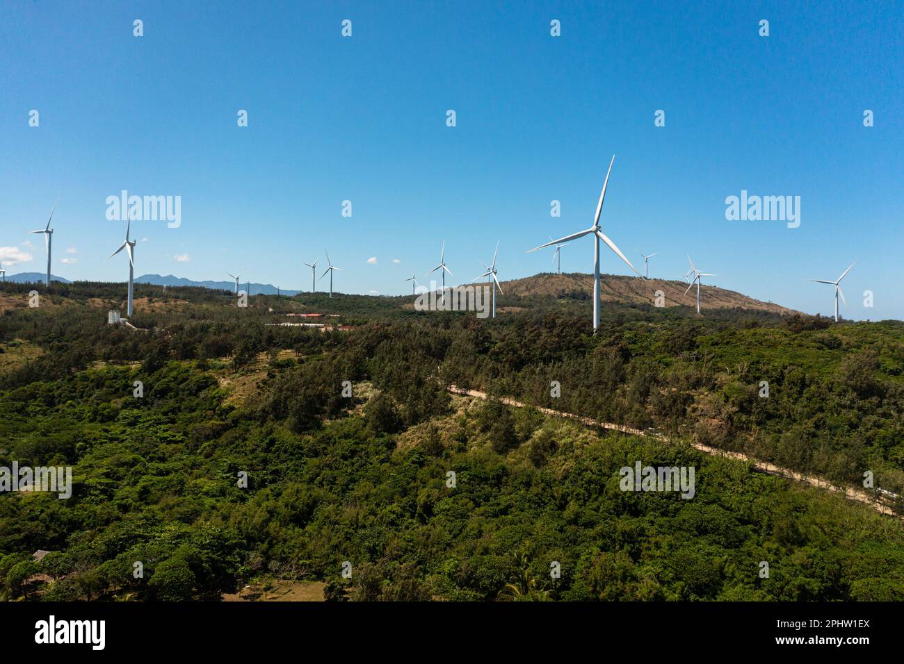 Wind generators turbines and wind farm mills. Wind power plant ...
