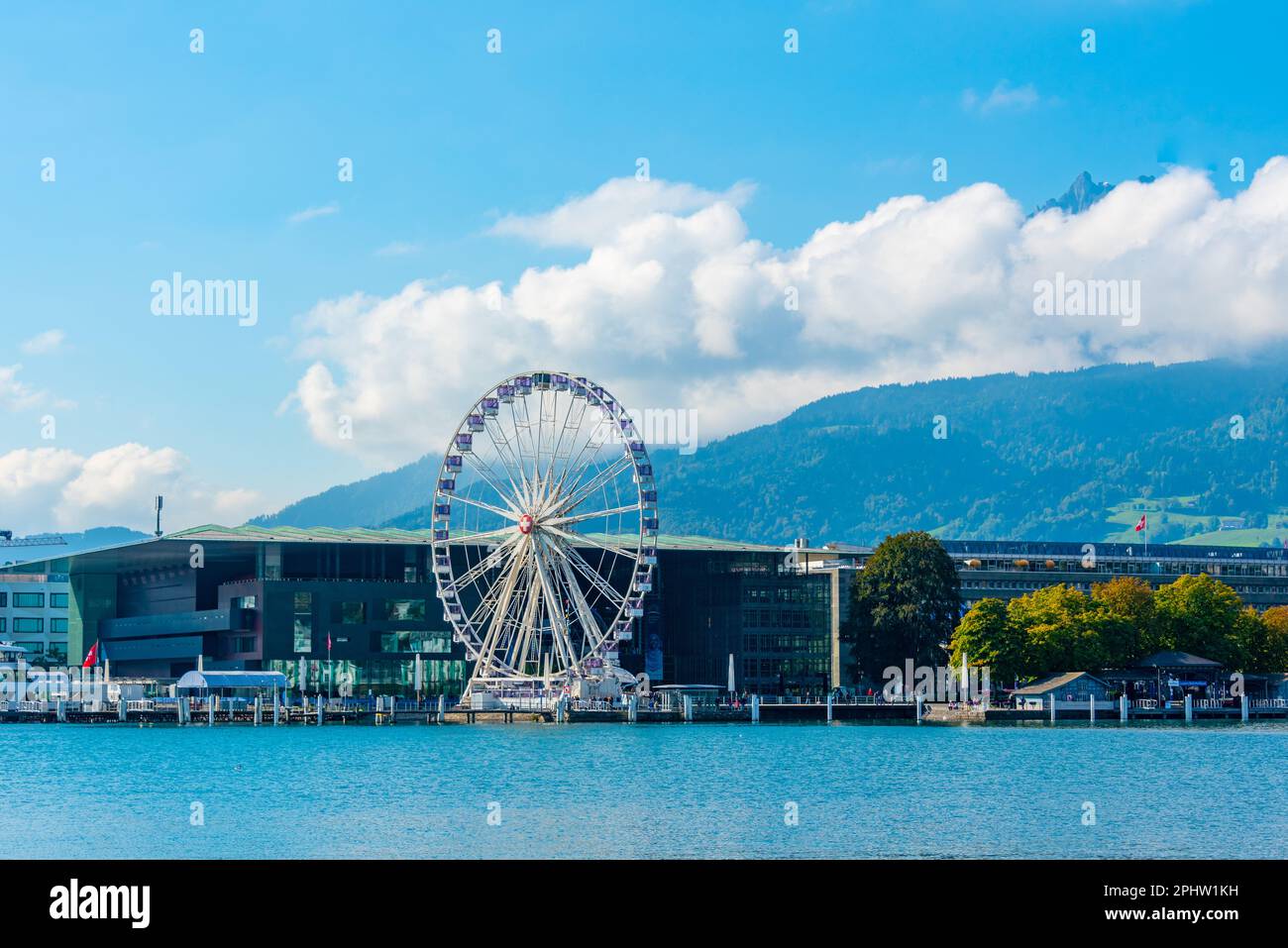 Ferris wheel in front of the Culture and Congress center in Luzern ...
