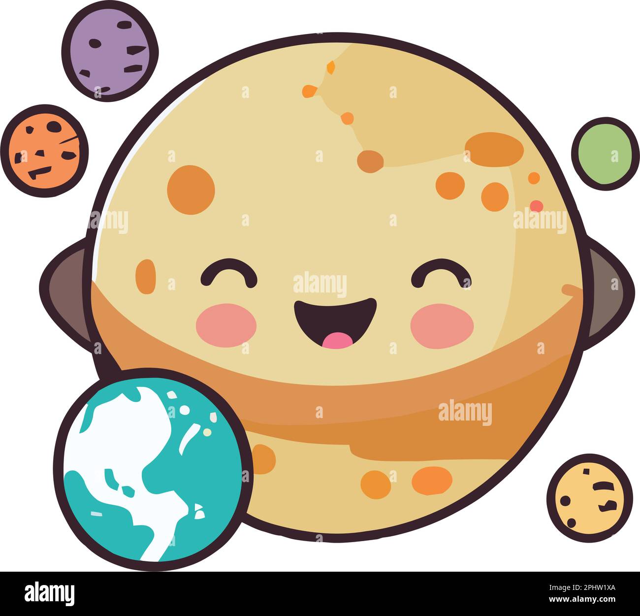 Smiling planets Cut Out Stock Images & Pictures - Alamy