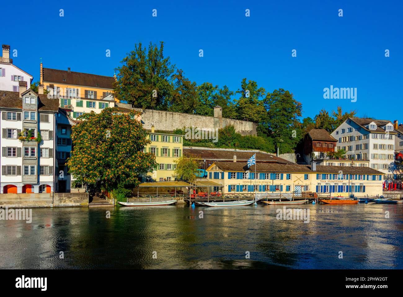 Panorama view of Limmat river in Zurich, Switzerland Stock Photo - Alamy