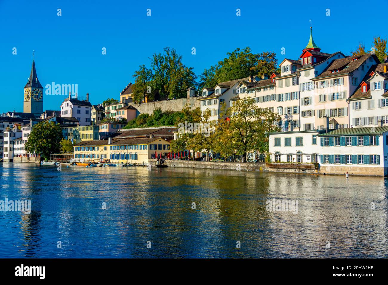 Panorama view of Limmat river in Zurich, Switzerland Stock Photo - Alamy