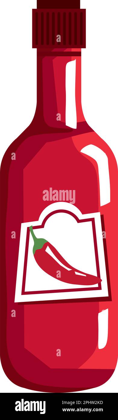 bottle sauce of chili pepper Stock Vector Image & Art - Alamy