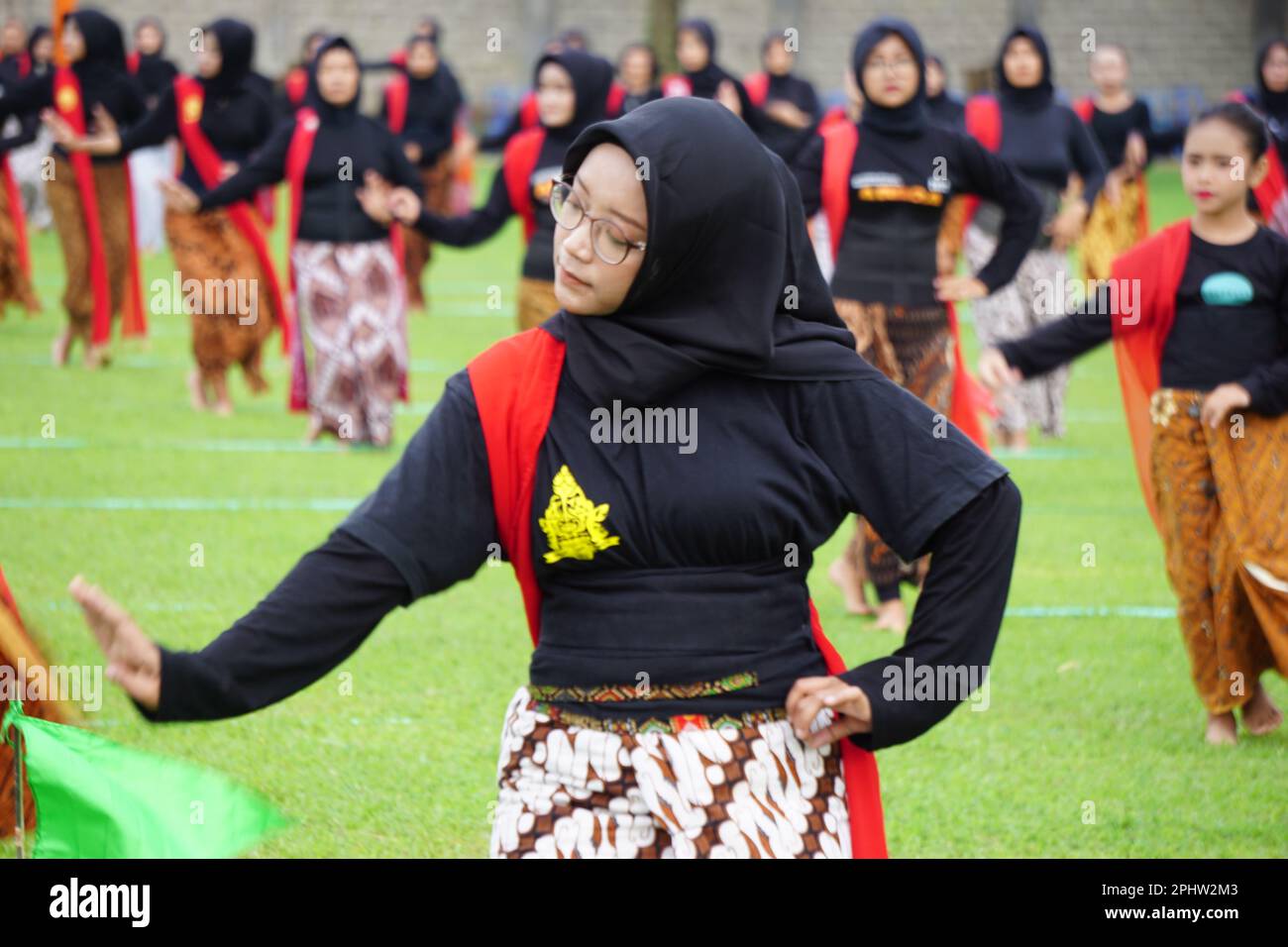 Indonesian performing gambyong dance. This dance comes from central ...
