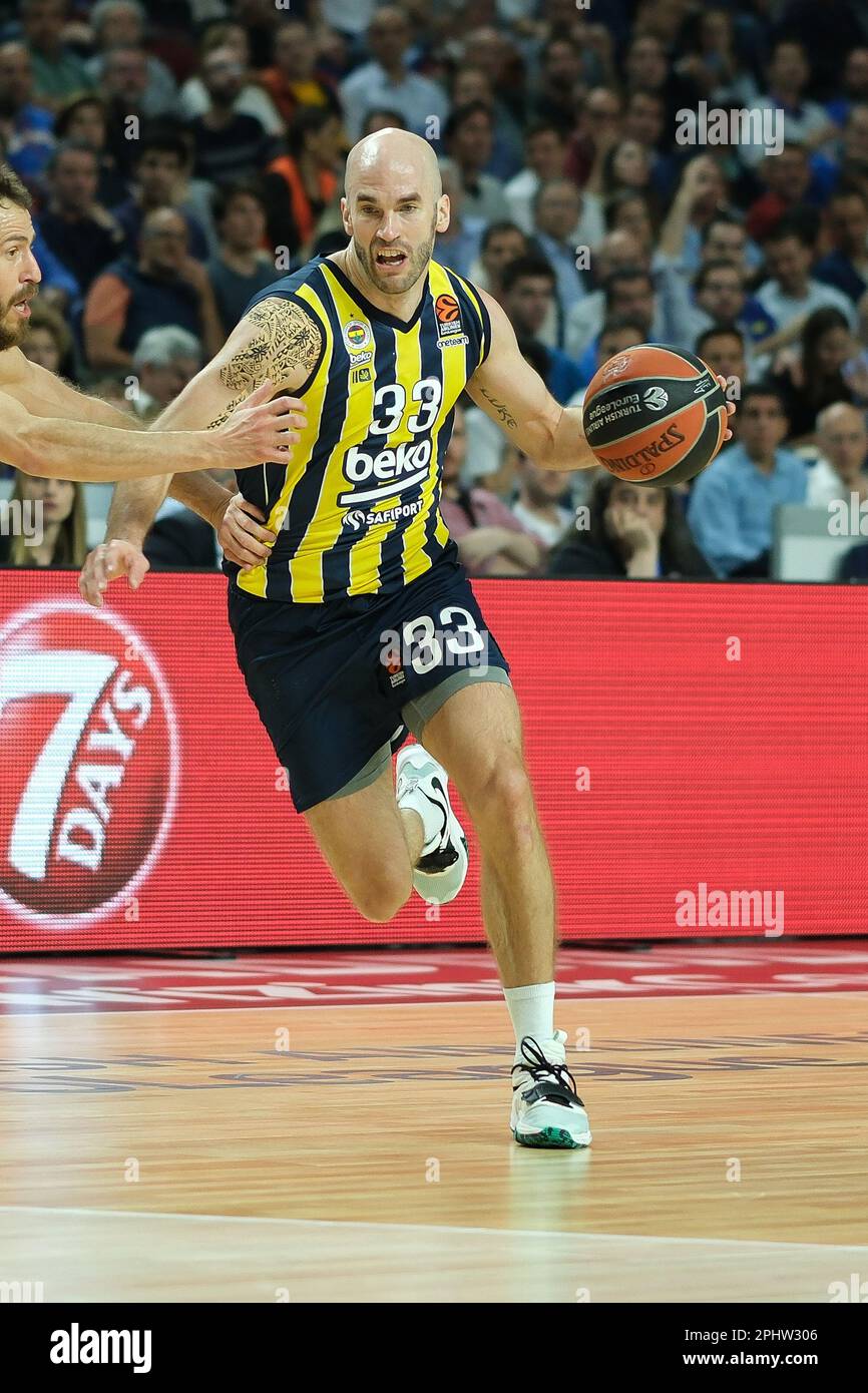 Madrid, Spain. 29th Mar, 2023. Nicholas William Calathes of Fenerbahce ...