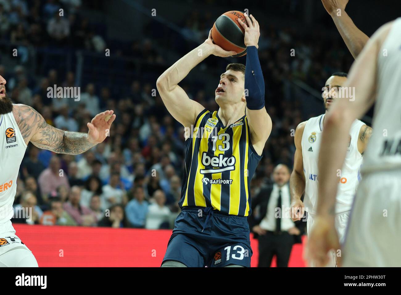 Madrid, Spain. 29th Mar, 2023. Tarik Biberovic of Fenerbahce in action ...