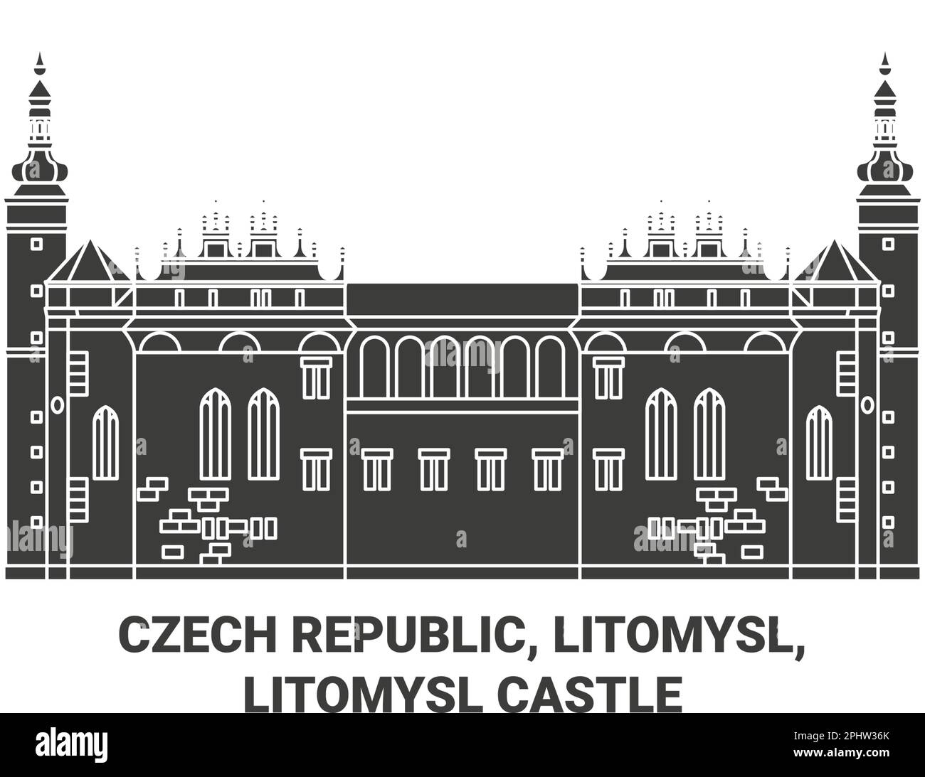 Czech Republic, Litomysl, Litomysl Castle travel landmark vector ...