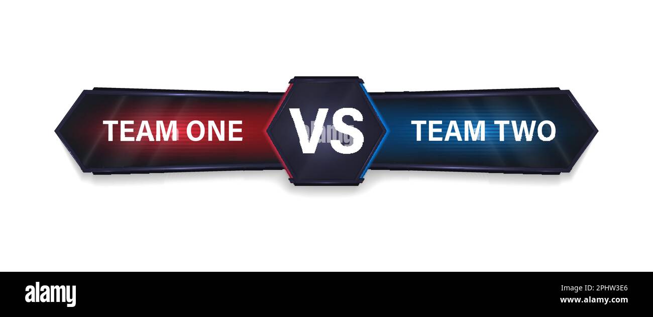 Futuristic callout title Versus battle. 3D Scoreboard Stock Vector ...