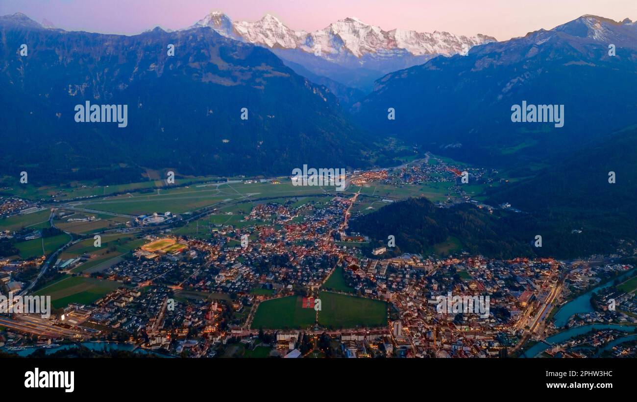 Harder kulm switzerland sunset hi-res stock photography and images - Alamy