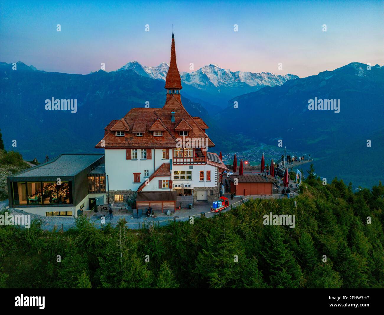 Aerial brienzersee in interlaken switzerland hi-res stock photography ...