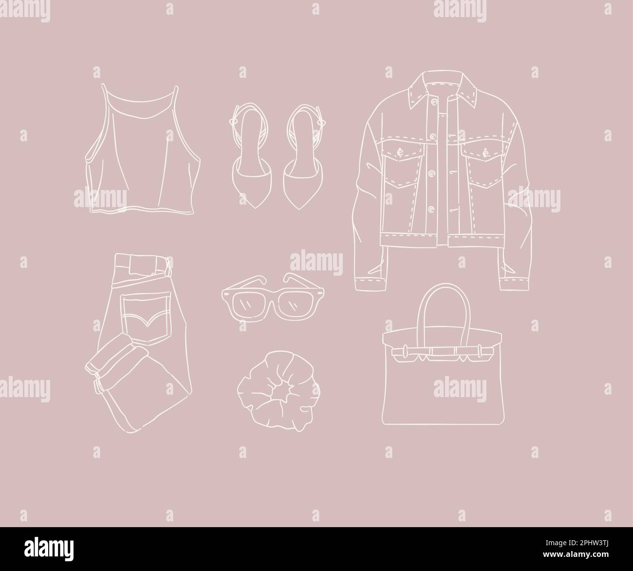 Peach blouse Stock Vector Images - Alamy