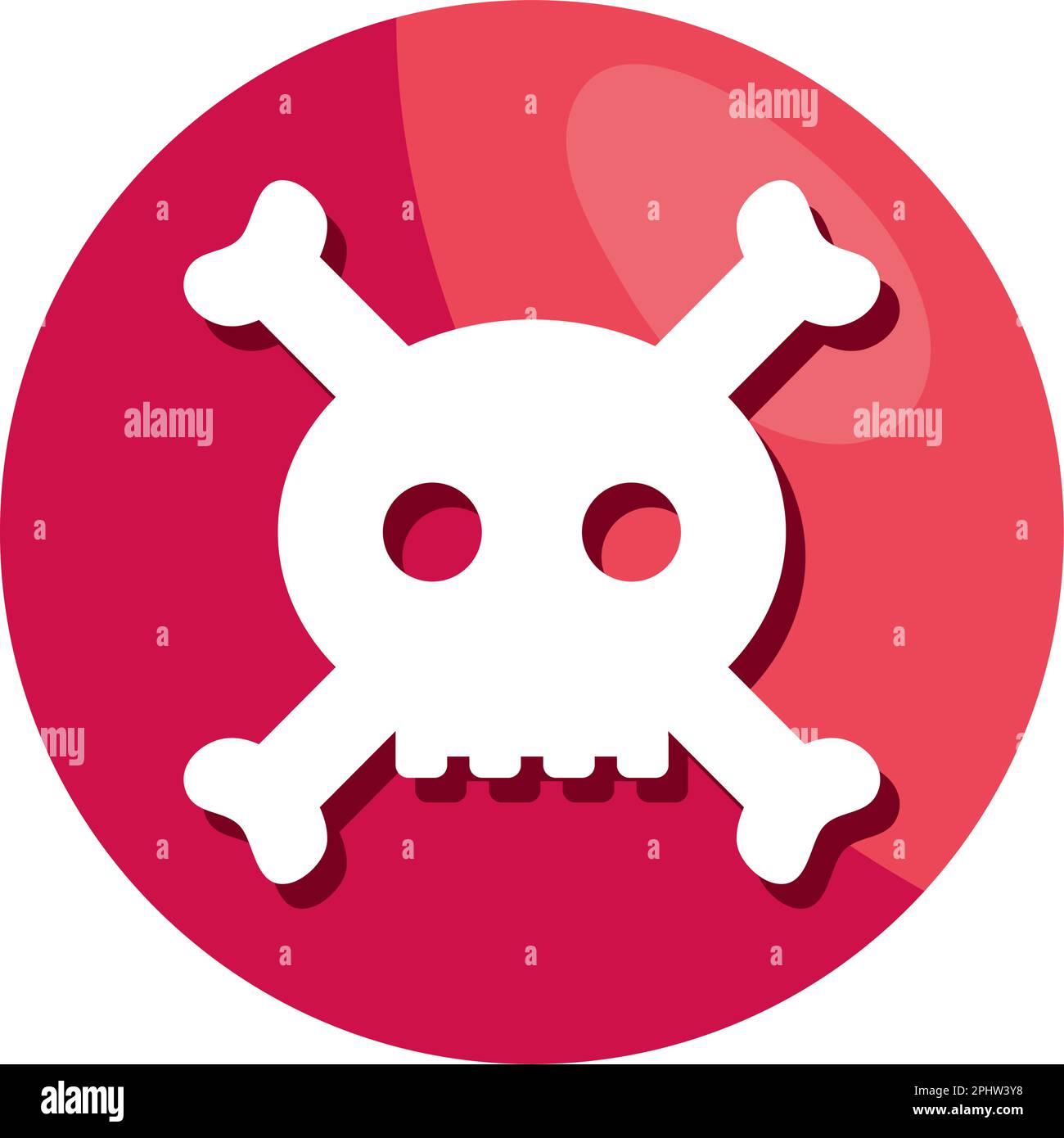 Spooky cartoon skull mascot sign Stock Vector Image & Art - Alamy