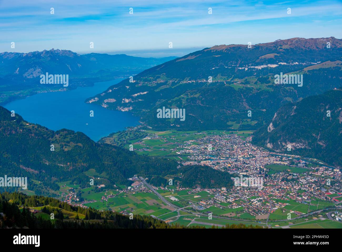 Panorama view of Interlaken, Switzerland Stock Photo - Alamy