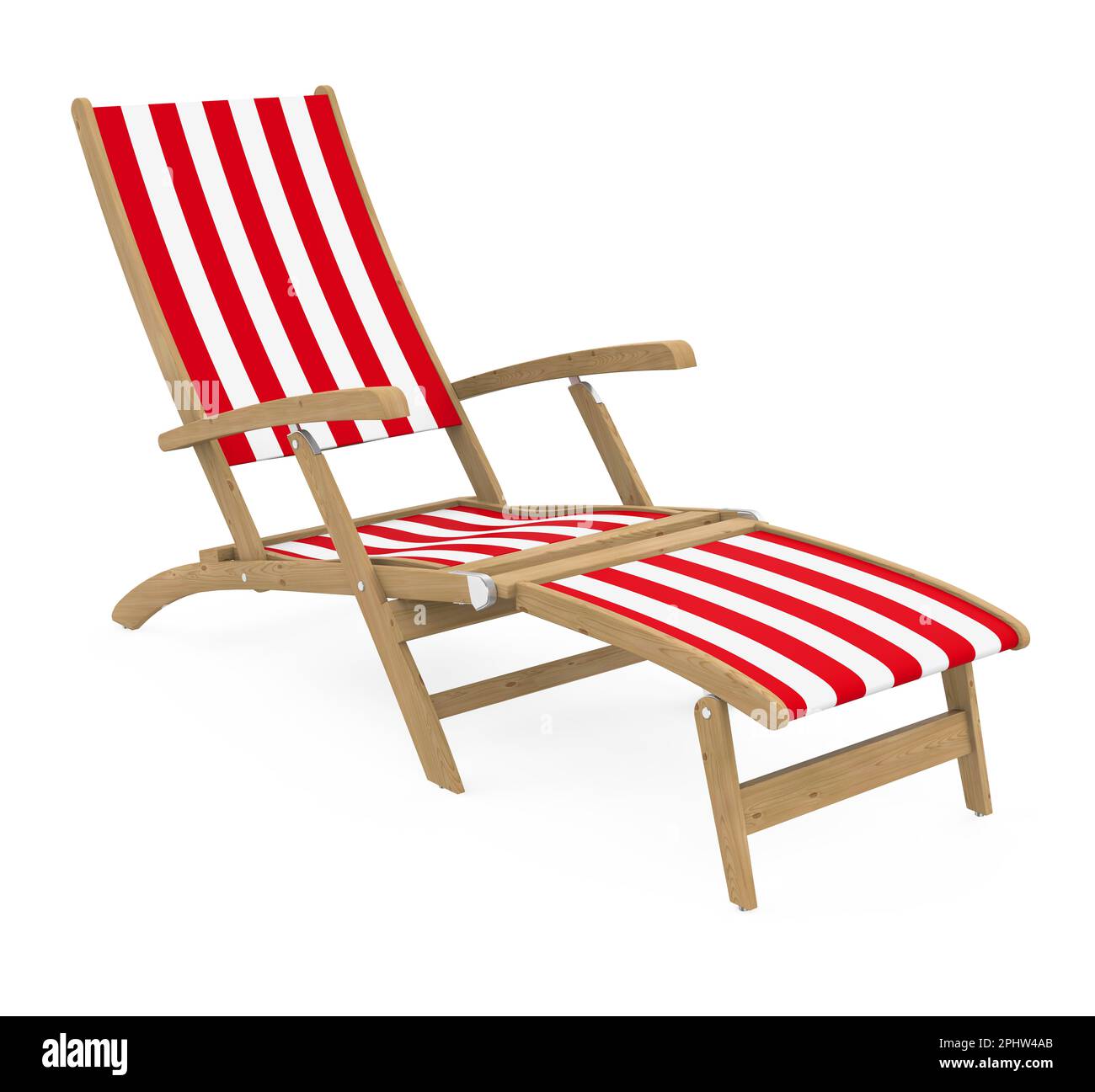 Wooden Beach Chair Isolated Stock Photo - Alamy