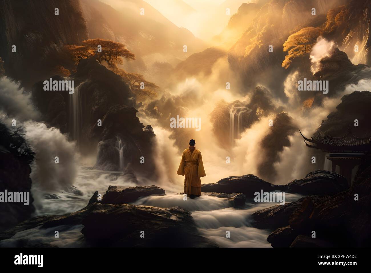 Chinese taoism nature painting hi-res stock photography and images - Alamy