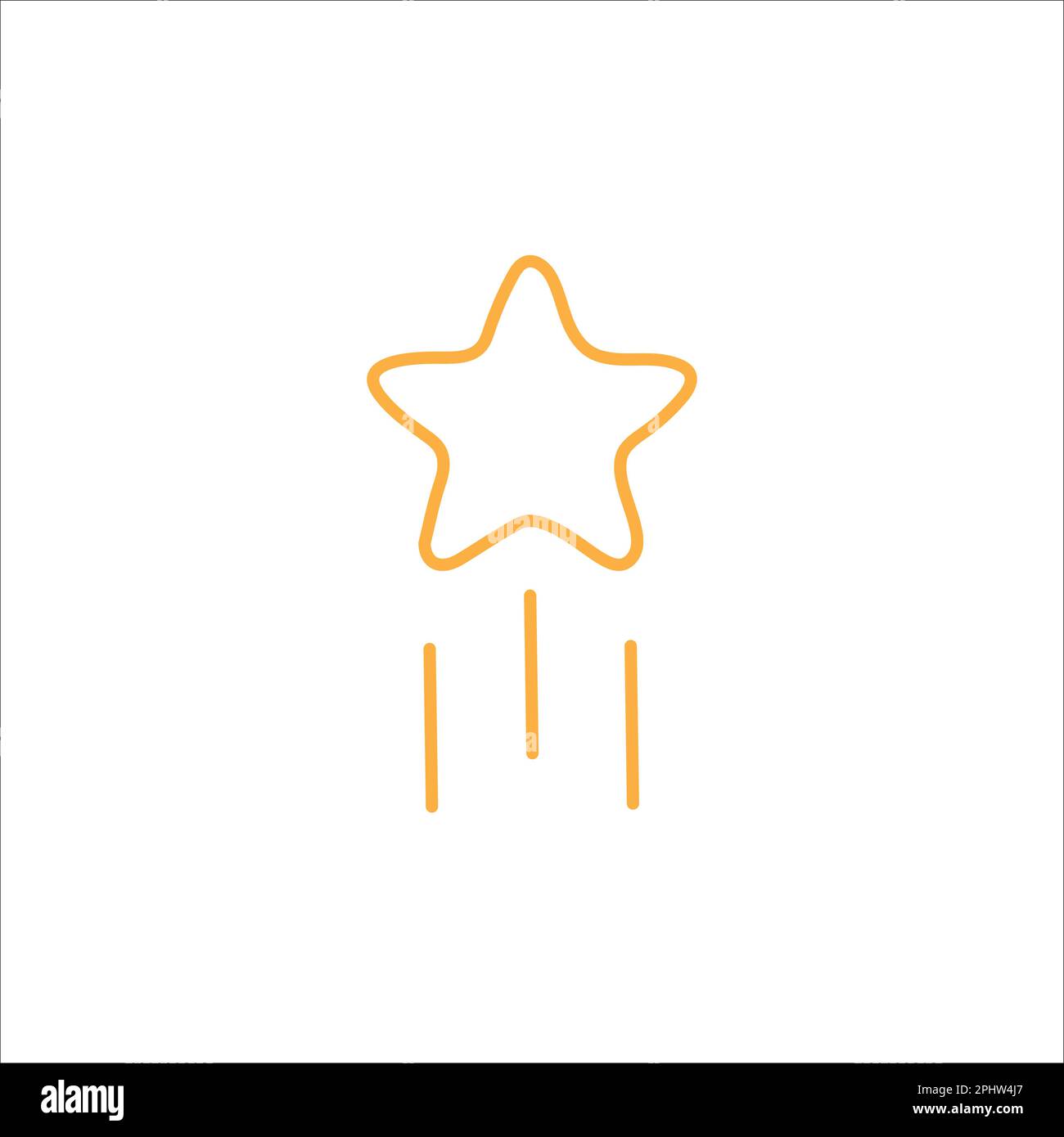 star linear icon going upward. Star award, winner. Stock vector ...