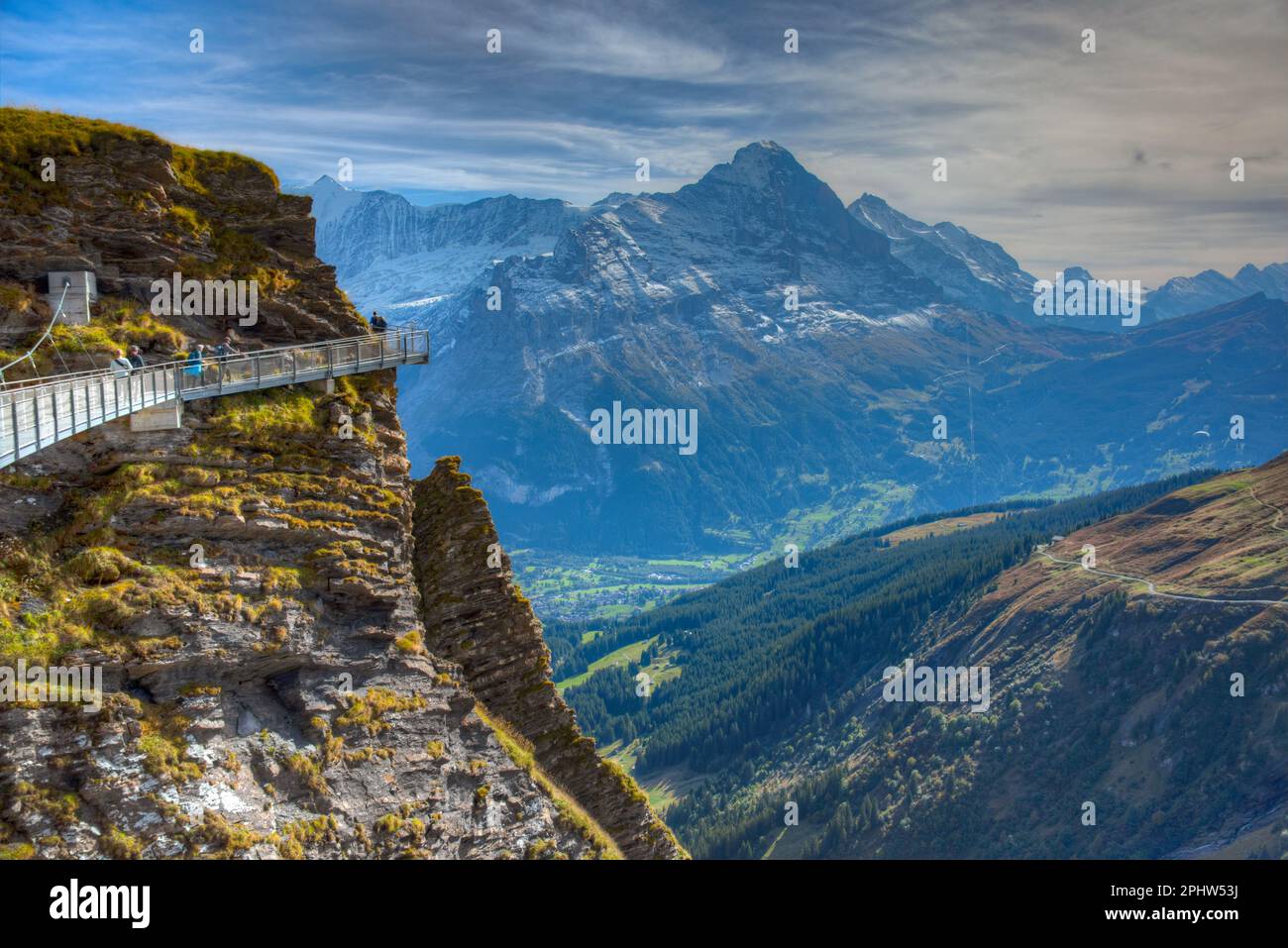 First Cliff Walk in Swiss Alps Stock Photo - Alamy