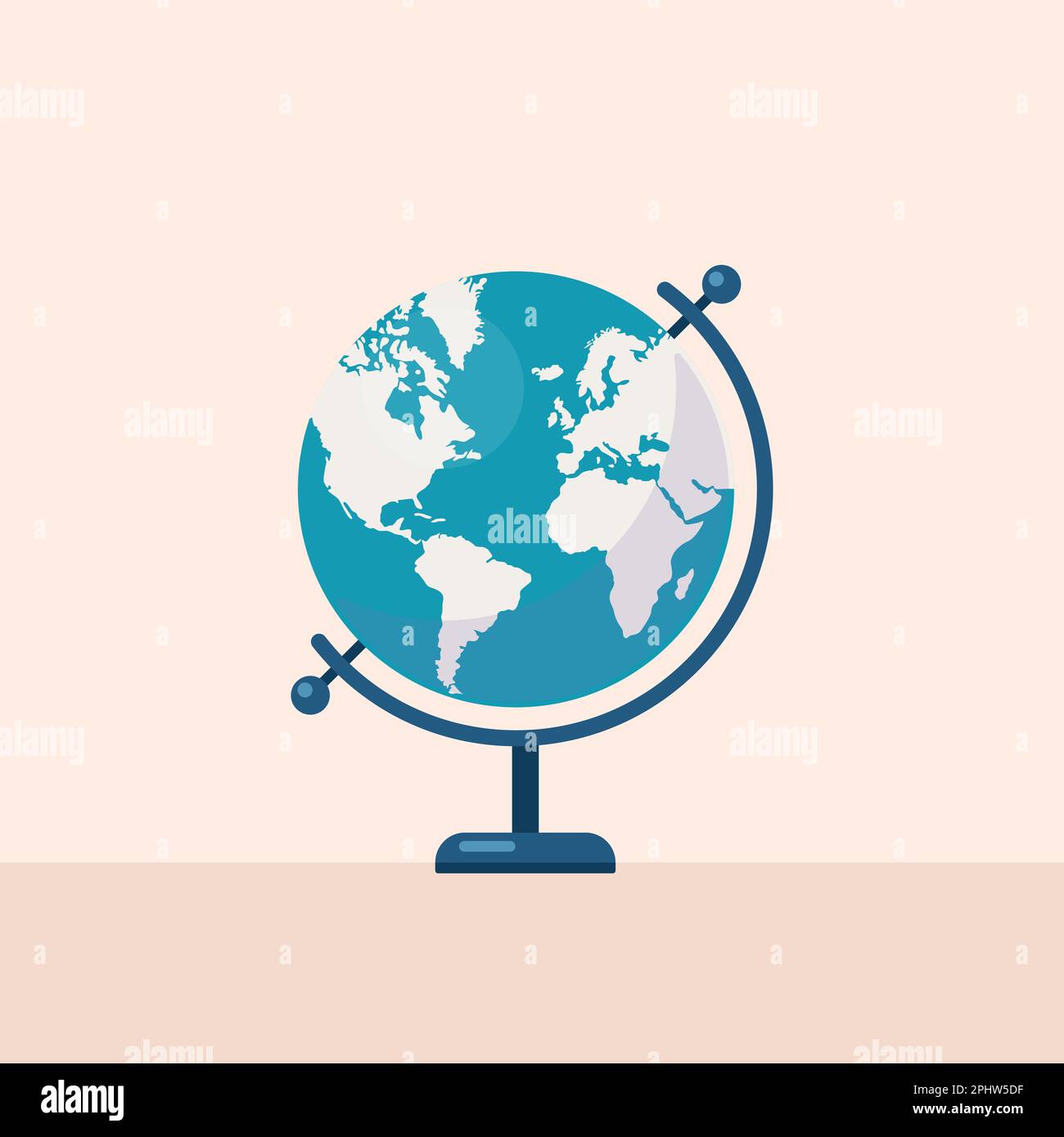 Desk World Earth globe model Stock Vector Image & Art - Alamy
