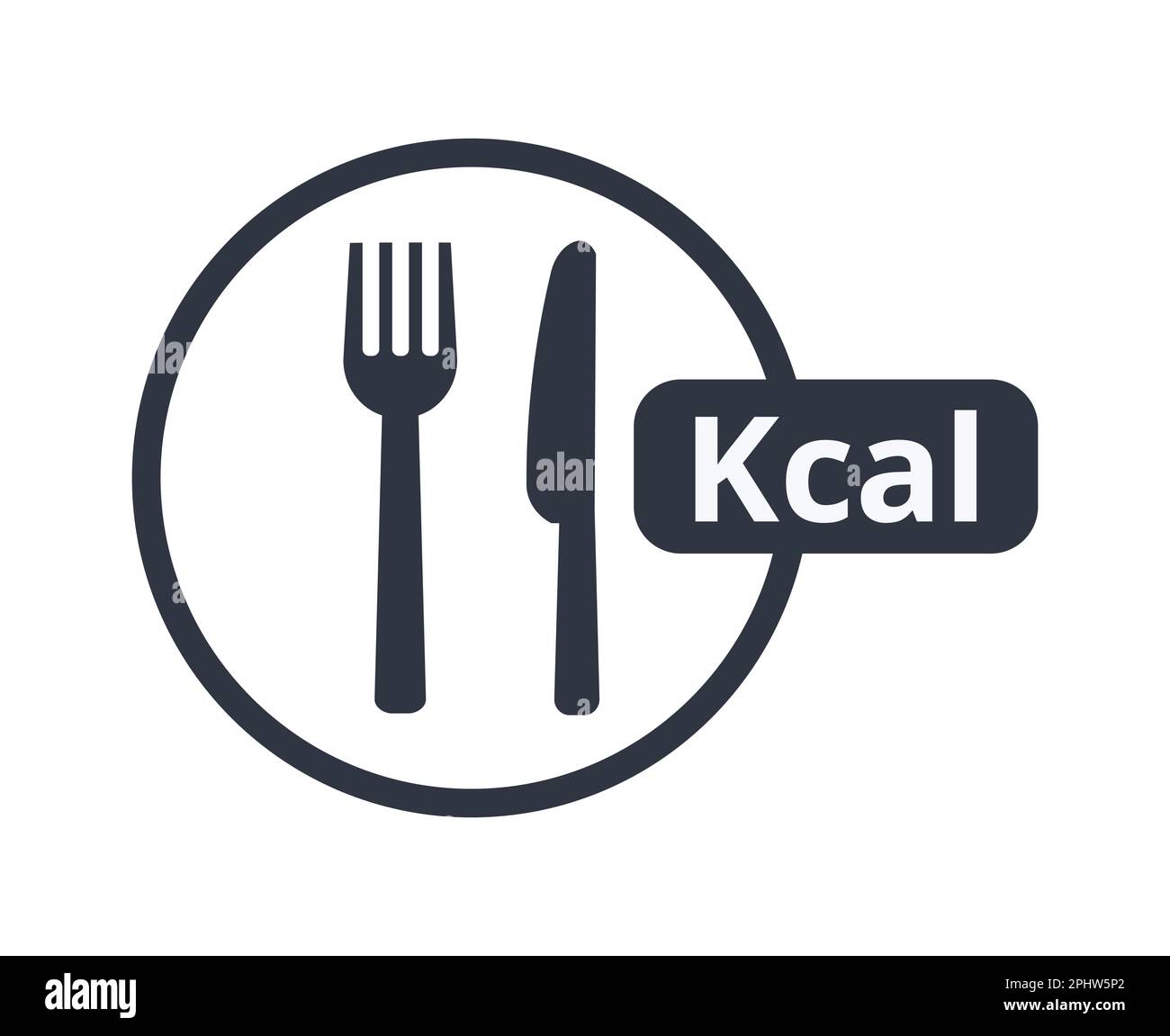 Kcal Symbol with Fork and Knife Vector Illustration Stock Vector Image ...