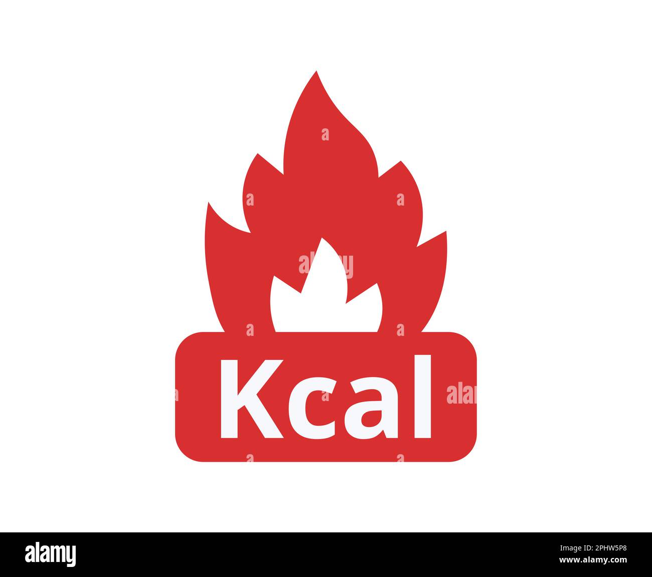 Red Kcal Symbol With Fire Vector Illustration Stock Vector Image And Art Alamy