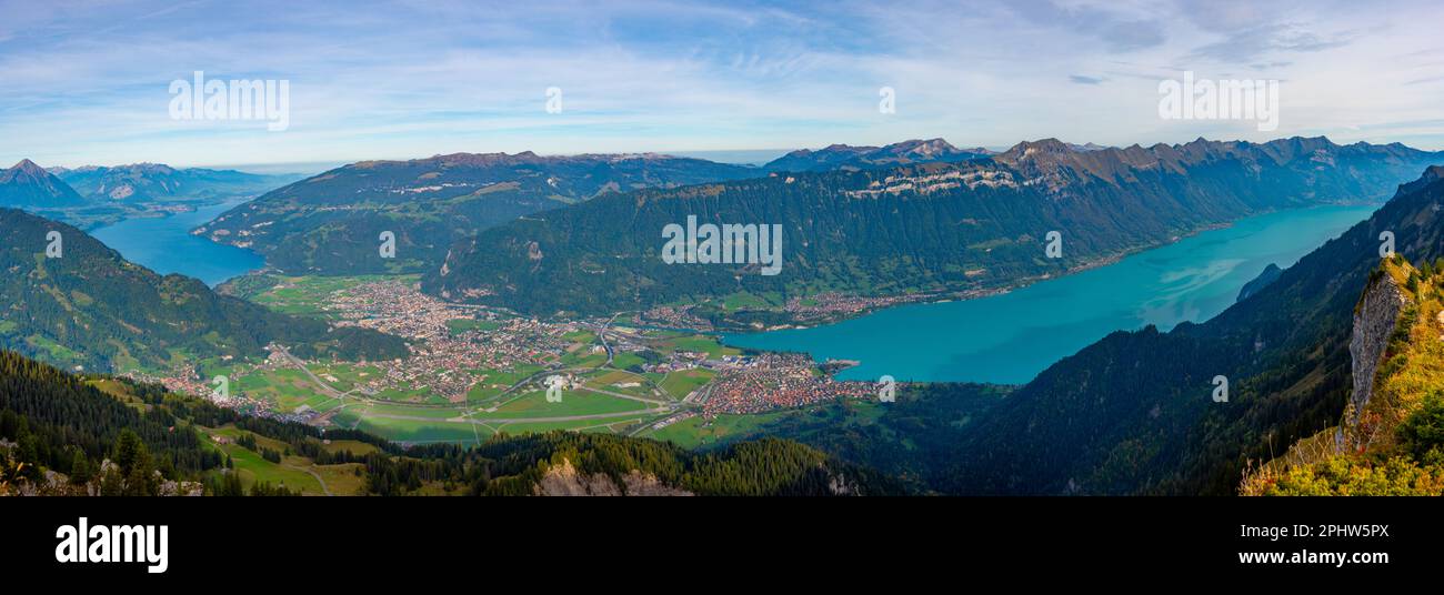 Panorama view of Interlaken, Switzerland Stock Photo - Alamy