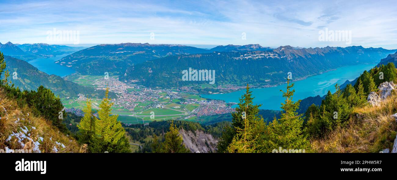 Panorama view of Interlaken, Switzerland Stock Photo - Alamy