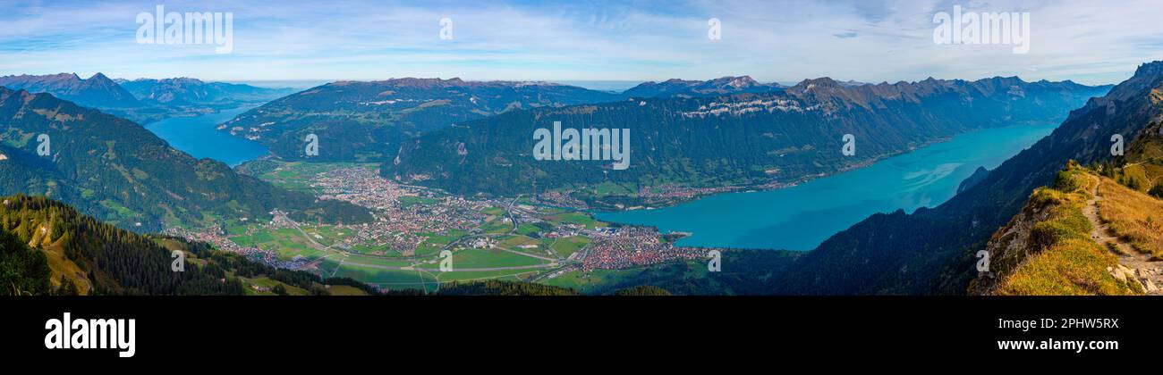 Panorama view of Interlaken, Switzerland Stock Photo - Alamy