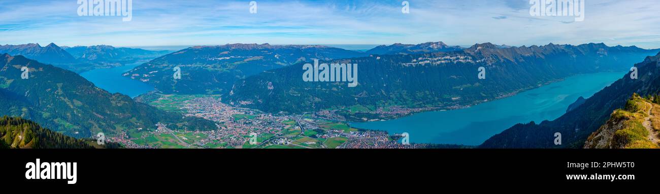 Panorama view of Interlaken, Switzerland Stock Photo - Alamy