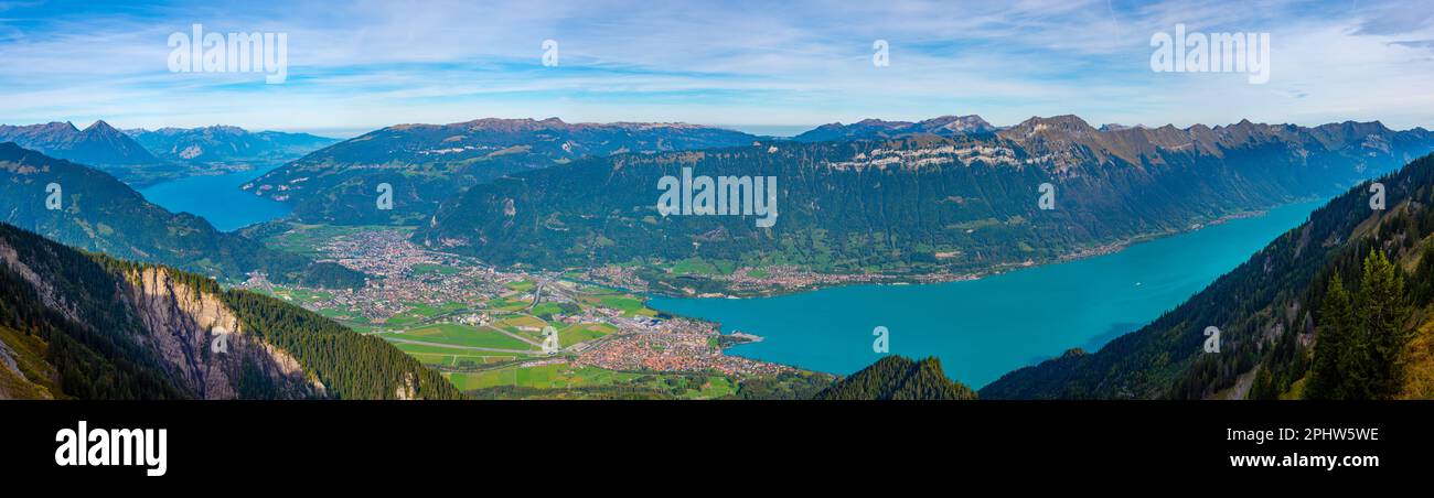 Panorama view of Interlaken, Switzerland Stock Photo - Alamy
