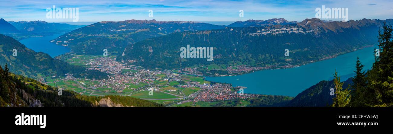 Panorama view of Interlaken, Switzerland Stock Photo - Alamy
