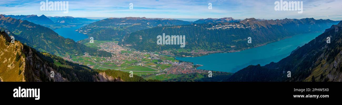 Panorama view of Interlaken, Switzerland Stock Photo - Alamy