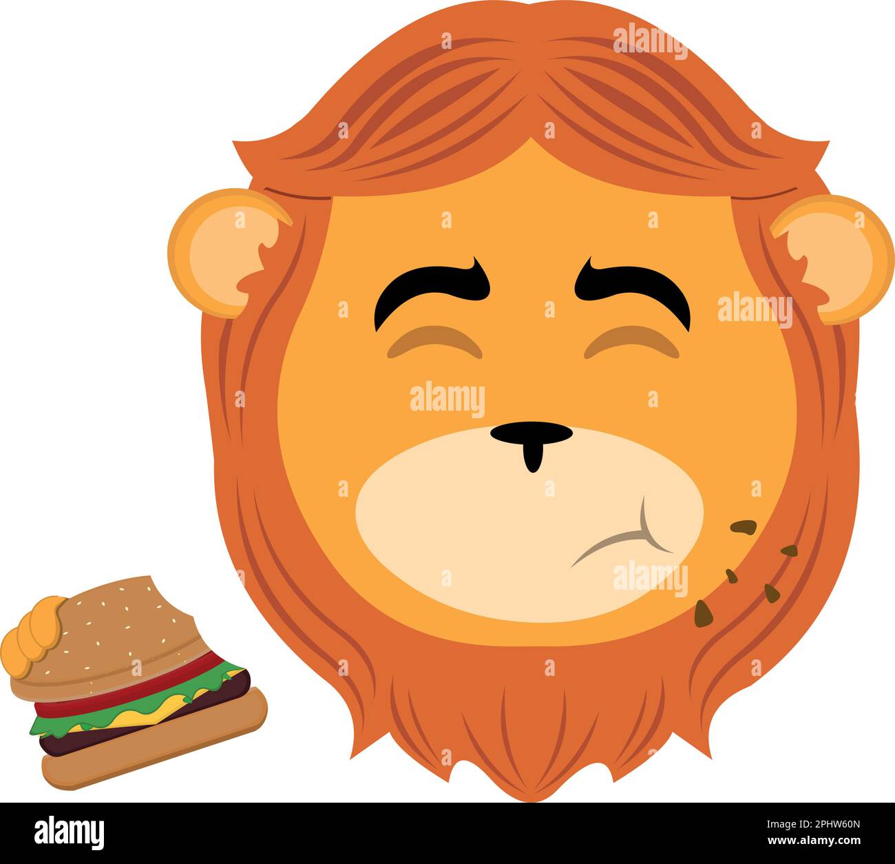 African eating hamburger Stock Vector Images - Alamy