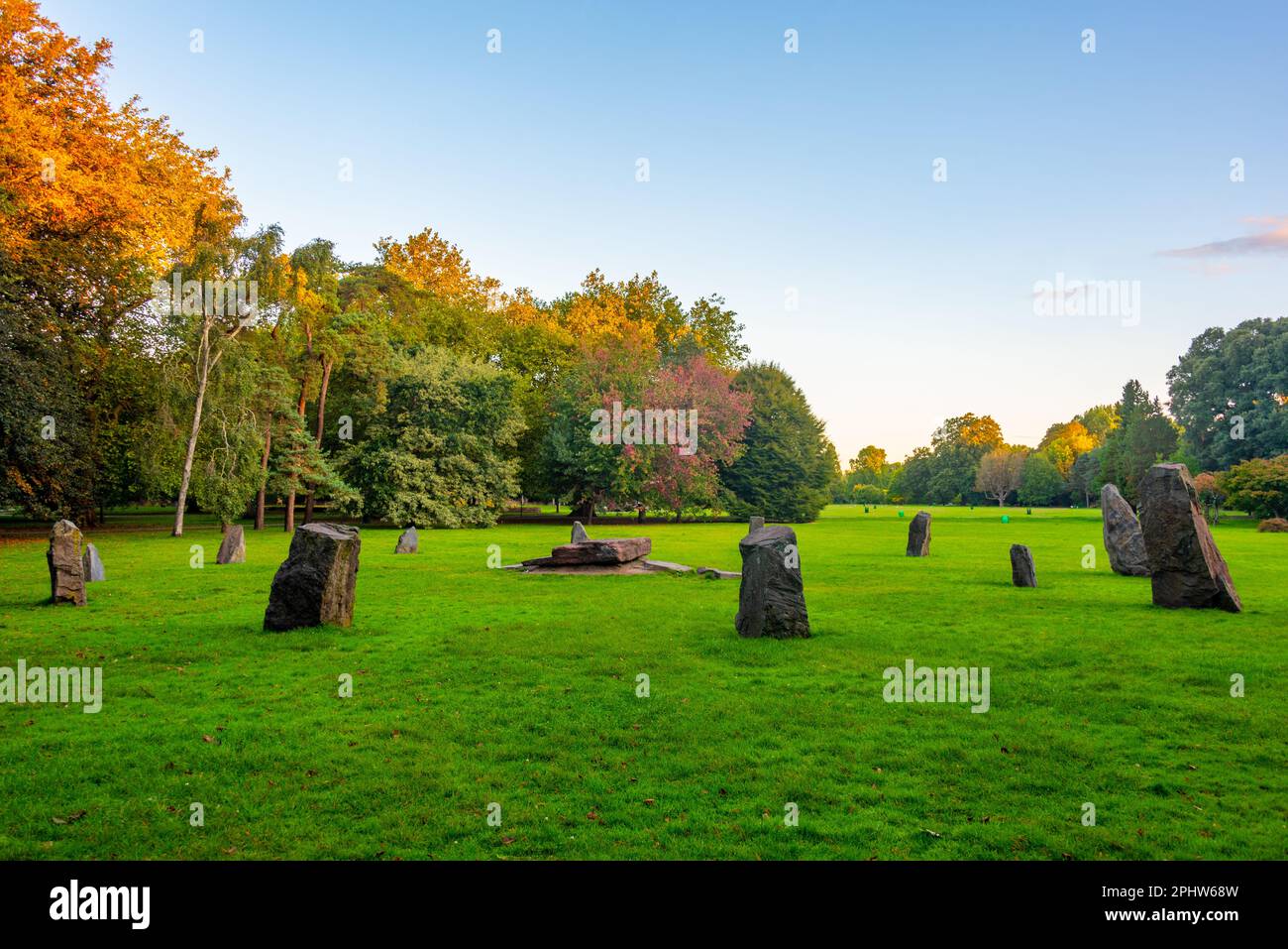 Gorsedd Stone Circle at Bute park in Cardiff, UK Stock Photo - Alamy
