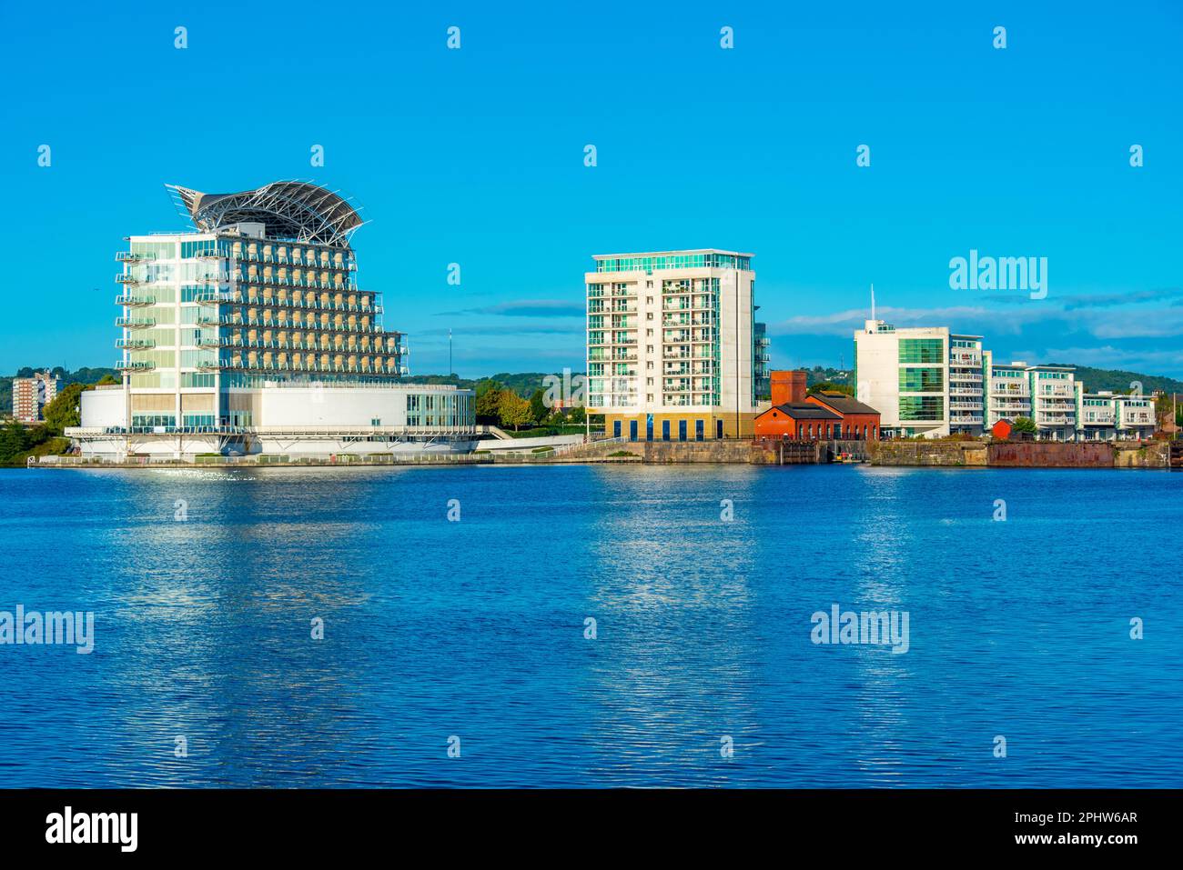 Waterfront of Cardiff bay at Welsh capital Cardiff Stock Photo - Alamy